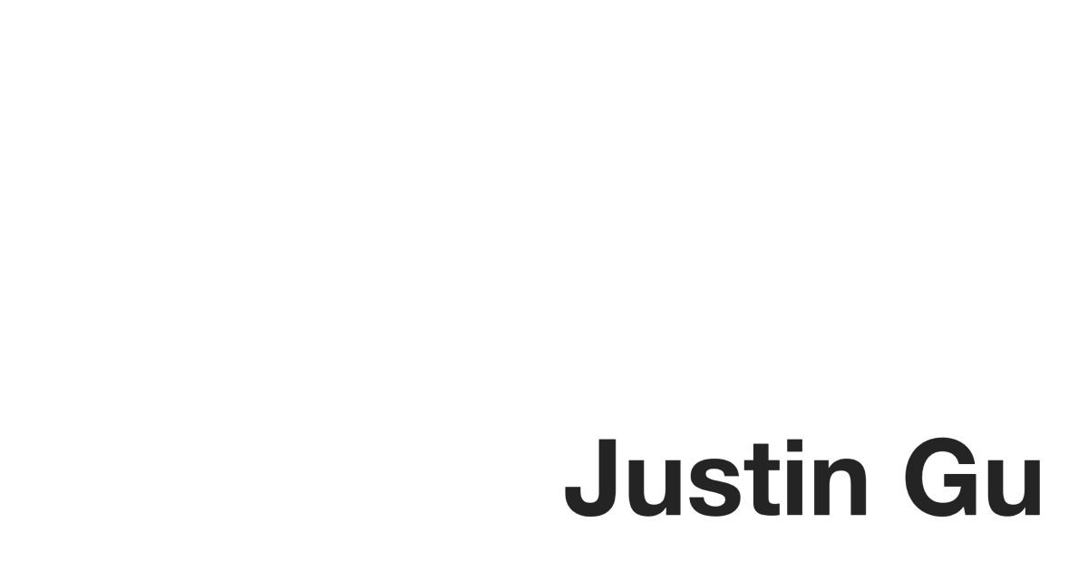 Justin Gu's Personal Website